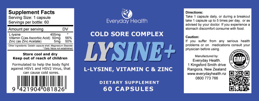 Lysine+ Cold Sore Complex & Antiviral - GMP NZ