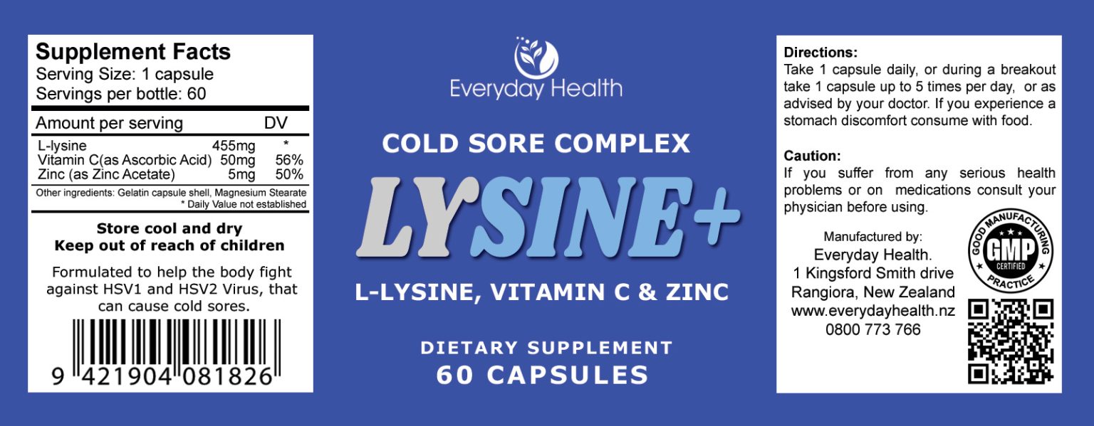 Lysine+ Cold Sore Complex & Antiviral - GMP NZ